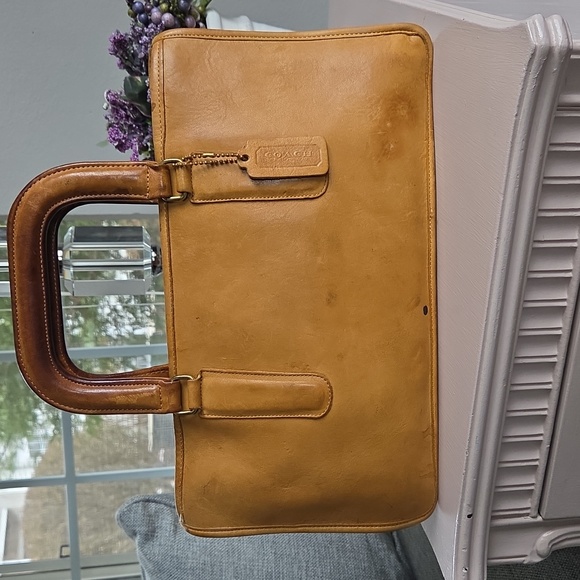 Coach | Bags | Coach Nyc Honeytan Slim Compact Handle Bag | Poshmark